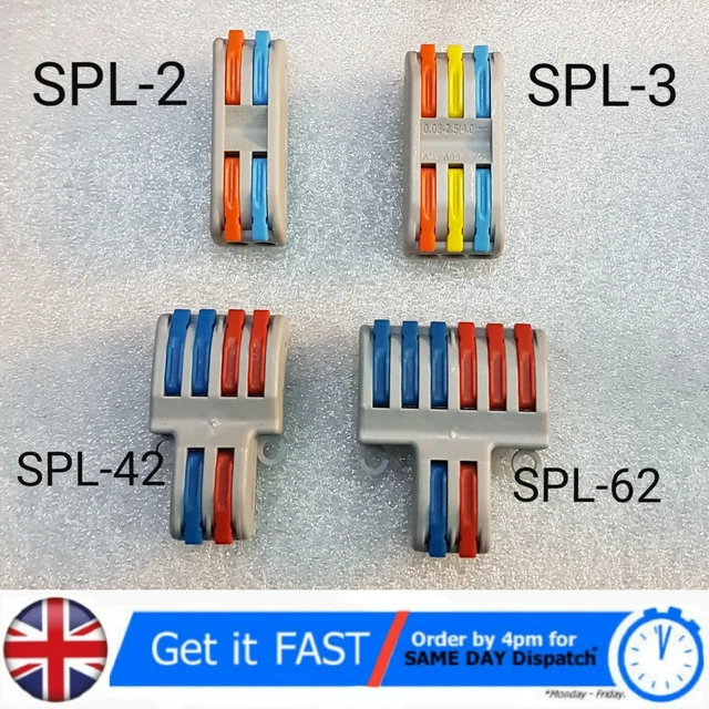 IN LINE ELECTRICAL Connectors Wire Block Clamp Terminal Cable Reusable ...