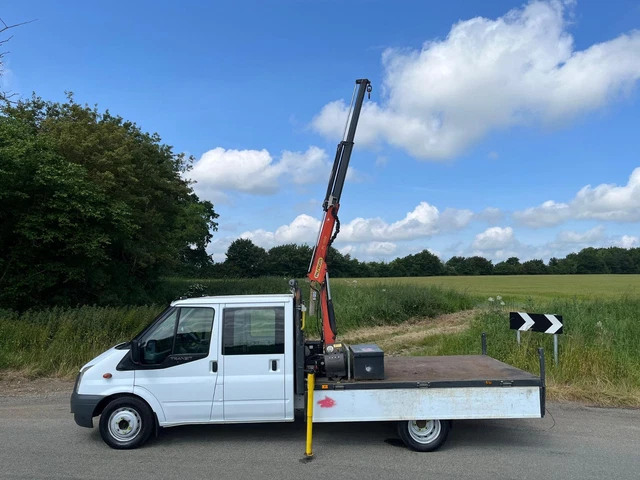 FORD TRANSIT DROPSIDE Truck Palfinger Pc1500 I Ton 1000Kg Hiab Crane ...