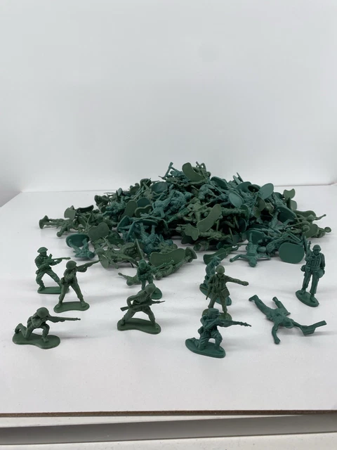 VINTAGE LOT TOY Plastic Army Men Figure Soldiers Marx MPC US German WW2 ...