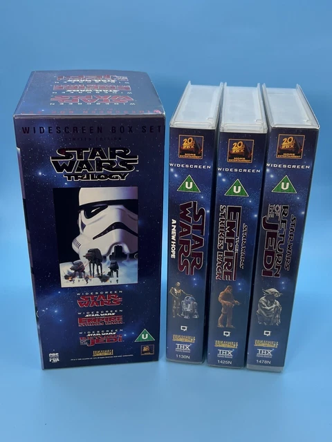 STAR WARS TRILOGY VHS Video Widescreen Box Set Limited Edition THX 1995 ...