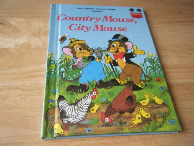 DISNEY WONDERFUL WORLD of Reading book, Country Mouse, City Mouse, 1978 ...