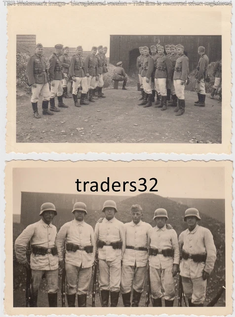 FOTO PORTRAIT WEHRMACHT Soldaten weiße Uniform Schießstand Schießplatz Gotha ? EUR 4,99 ...