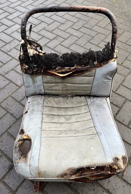 CLASSIC MINI MK1 Front Seat Brocade Cooper S Original Blue / Gold ...