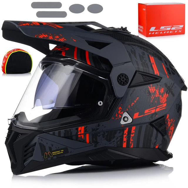 ENDURO MX QUAD Helm | LS2 MX702 Pioneer II | Crosshelm mit Sonenblende ...