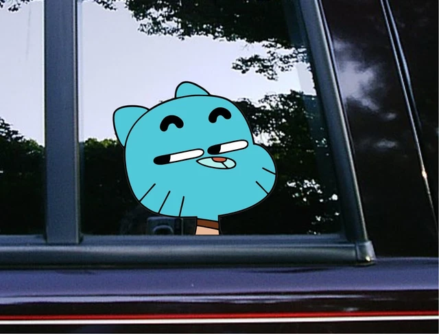 AMAZING WORLD OF Gumball Peeker Peeking Window Vinyl Car Decals Cartoon ...