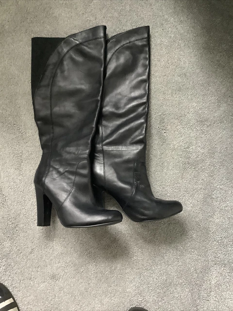 ROCHA JOHN ROCHA Black Knee Boots Size 6/39 £25.00 - PicClick UK