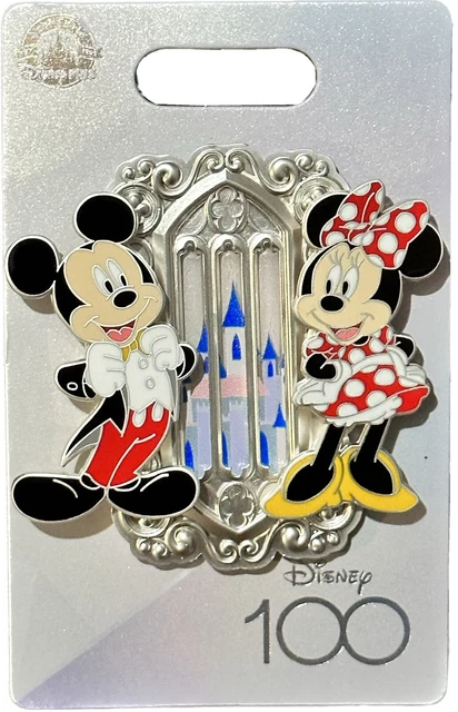 Disney 100th Anniversary Minnie And Mickey Mouse Pin Set New Oe Pins In Hand £090 Picclick Uk