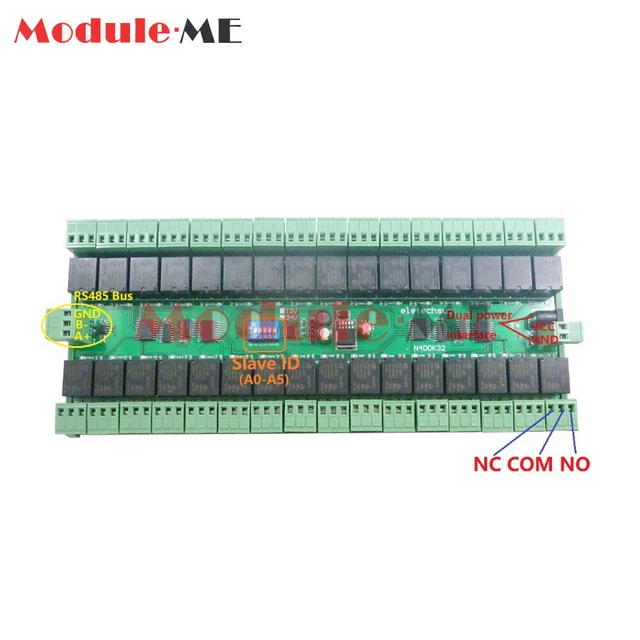 12V 24V DC RS485 Channel Relay Module Modbus RTU Remote Control Switch LED Motor £77.99 ...