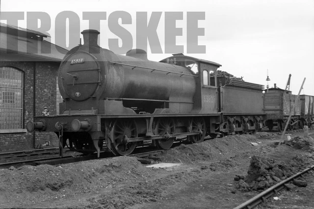 LARGER NEGATIVE BR British Railways Steam Loco 65827 Class J27 Malton ...