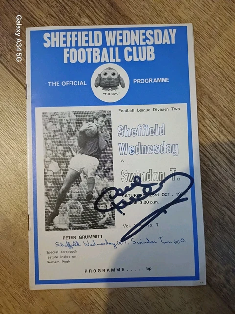 SHEFFIELD WEDNESDAY SIGNED Programme By Dave Mackay £5.43 - PicClick UK