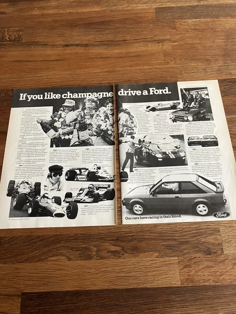 ORIGINAL 1981 FORD Escort XR3 Magazine Advert Poster Retro Man Cave £4. ...