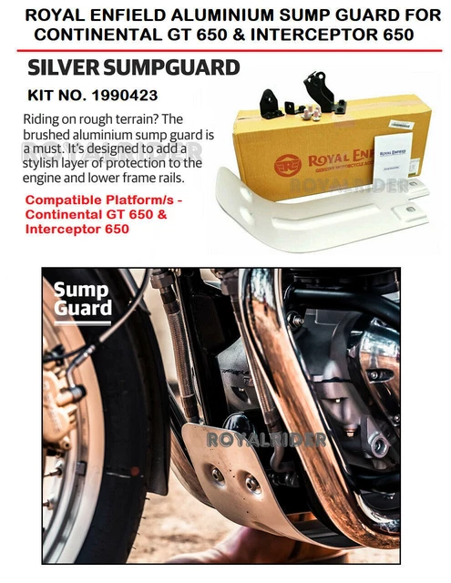 ROYAL ENFIELD &ALUMINIUM SUMP GUARD" For CONTINENTAL GT 650 ...