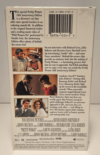 PRETTY WOMAN VHS 2000 10th Anniversary Edition Richard Gere Julia ...