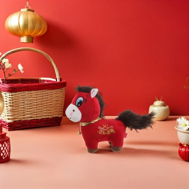 2026 YEAR MINI Horses Toys Chinese Stuffed Animal New Ornament Figurine ...
