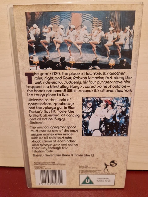 BUGSY MALONE - Jodie Foster - Scott Baio - PAL VHS Video Tape - (T296) £1.99 - PicClick UK