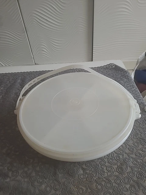 TUPPERWARE PLAT DE service Plat à tarte Pizza couvercle + anse de ...