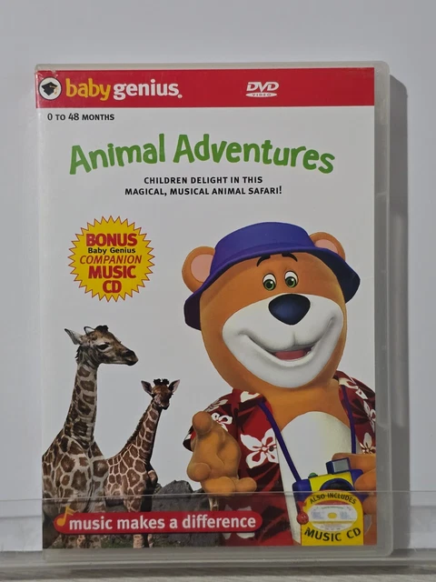 BABY GENIUS ANIMAL Adventures DVD W/Bonus CD $8.00 - PicClick CA