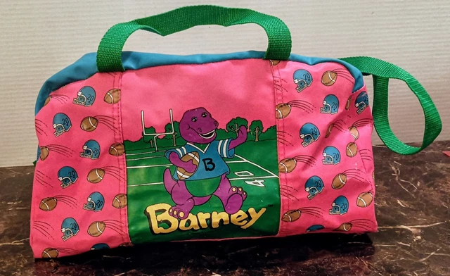 VINTAGE BARNEY FOOTBALL Kid’s Duffel Bag, 1992, Lyons Group See Pics £ ...