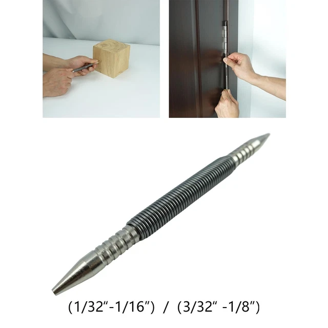 LOVOSKI HAMMERLESS CENTER Punch Spring Loaded Double Ended for Door Pin ...