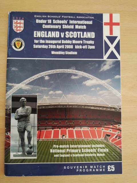 ENGLAND SCOTLAND SCHOOLS Under 18 International Centenary Shield ...