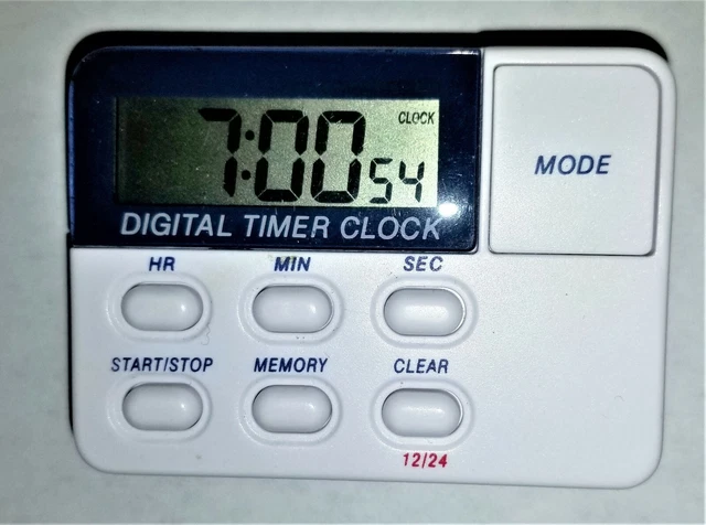 DIGITAL CLOCK/TIMER/STOPWATCH, HOUR/MINUTE/SECOND, (12/24 hour function ...