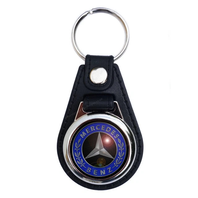 MERCEDES BENZ FAUX Leather Key Ring/Key Fob. Vintage Mercedes Cars Key ...