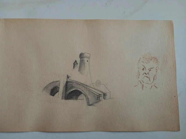 ANCIEN DESSIN AU crayon , croquis 14, bon état 15x24 cms, 1920 EUR 15 ...