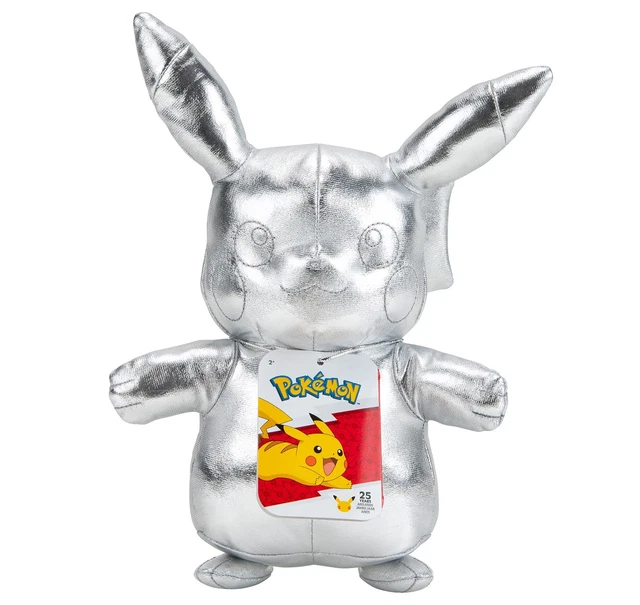 POKÉMON 25TH CELEBRATION 8INCH PLUSH - SILVER PIKACHU £19.84 - PicClick UK