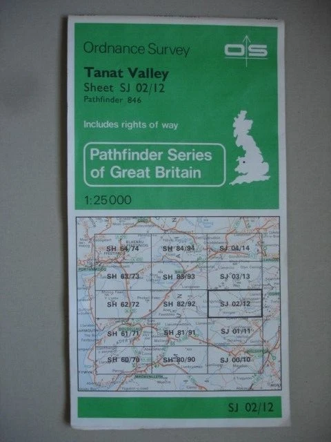 VINTAGE 1985 OS TANAT VALLEY Map 1:25000 Map SJ02/12 £3.79 - PicClick UK