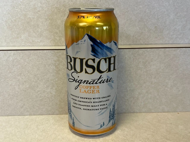 16 OZ. EMPTY BUSCH SIGNATURE COPPER LAGER BEER CAN $14.99 - PicClick