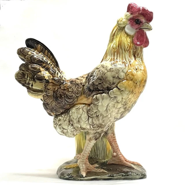 GRANDE POULE BARBOTINE JEROME MASSIER FILS Céramique VALLAURIS, coq ...