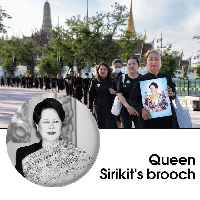 BROOCH IN MEMORY of Queen Mother Sirikit B5Q4 £3.60 - PicClick UK