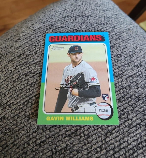 2024 TOPPS HERITAGE Baseball Gavin Williams RC #489 Cleveland Guardians ...