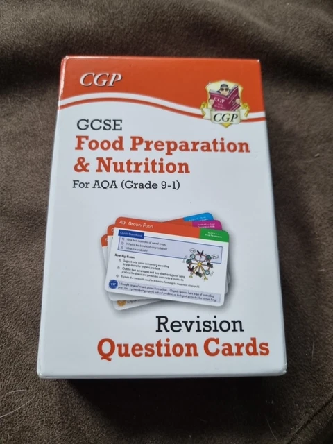 GCSE CGP FOOD preparation and nutrition AQA revision question cards £5. ...