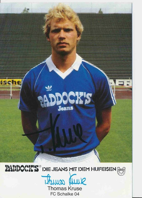THOMAS KRUSE SCHALKE 04 carte autographe 1984/85 originale signée ...