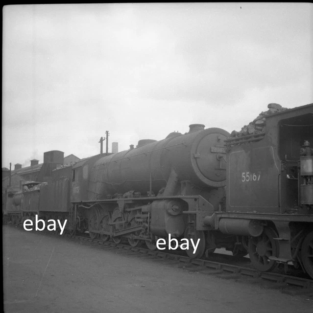 ORIGINAL LARGER NEGATIVE OF BR STEAM LOCO WD 2-10-0 90751 c1955 £3.99 ...