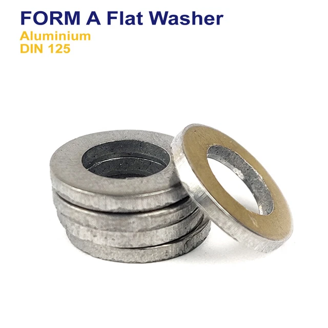 M3 M4 M5 M6 M8 M10 M12 M16 Form A Flat Washers Aluminium - Din 125 £1.29 - PicClick UK