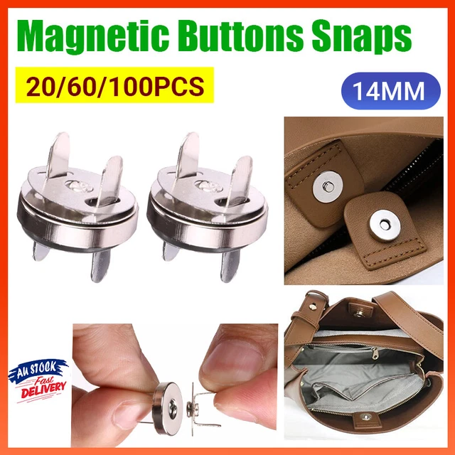20-100X BAG PURSE Clasps Magnetic Buttons Snaps Fasteners Handbag Craft ...