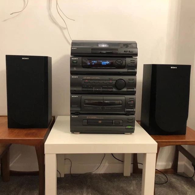 SONY LBT-N300 STEREO System With Turntable Speakers Remote Partly ...