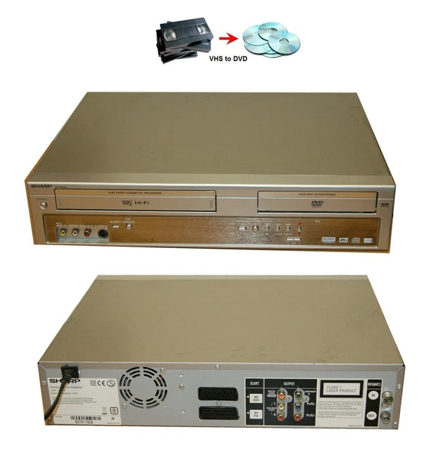 SHARP DV-RW260H VCR VHS to DVD Recorder Tapes Converter,EXT SKY REC 1YR ...