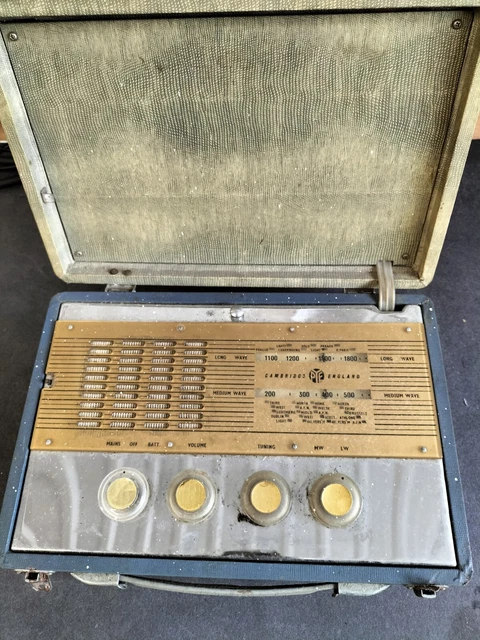 VINTAGE 1950S PYE P131MBQ Mains/Battery Valve Radio MW/LW - UNTESTED £ ...