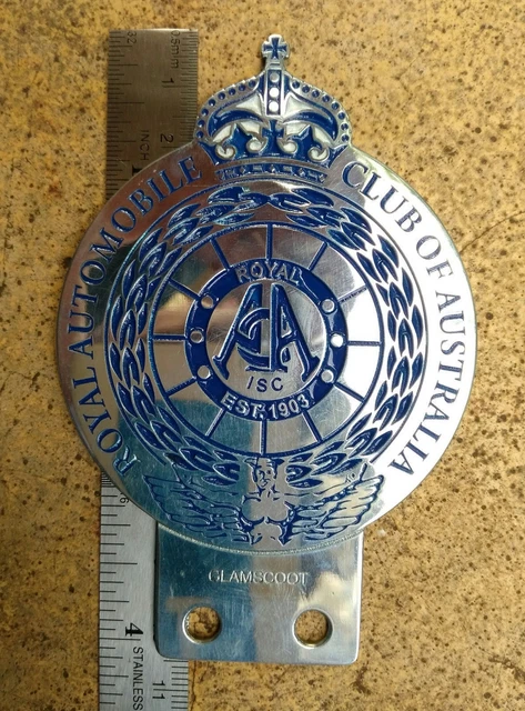 RACQ AUSTRALIA ROYAL Automobile Club Queensland Car Badge RAC SPORT UK ...