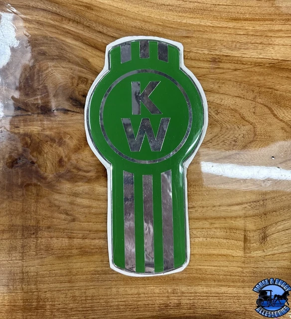 NEUF STYLE JOHN Vert / Chrome Kenworth Emblème Décalque de Rechange ...