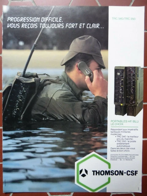 8/1984 PUB THOMSON-CSF Telecommunications Hf/Blu Trc 340 350 Original ...