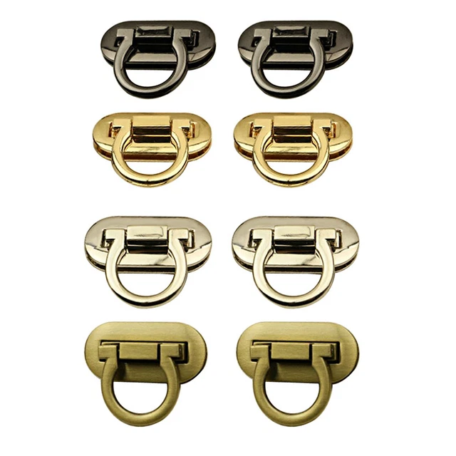 METAL BAG CLASP Turn Lock Twist Lock for Handbag DIY Craft Purse Parts ...