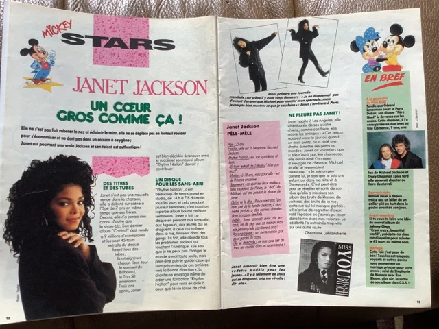 JANET JACKSON CLIPPING Mickey 25/93 2* EUR 6,00 - PicClick FR