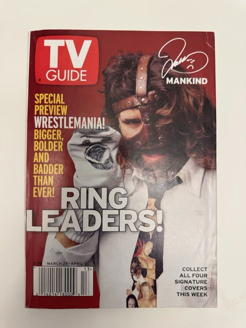 TV GUIDE- MARCH 27 1999 - RING LEADERS - Mankind / Mick Foley WWF WWE ...