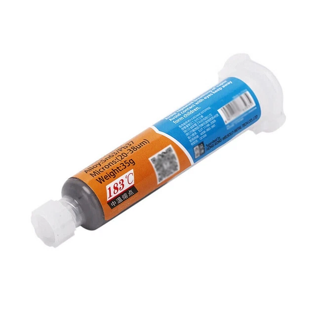 35G SOLDER PASTE Syringe Lead-free Melt Melting Point 138°C Low ...