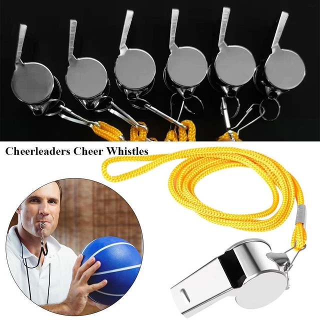 Rope Metal Whistle Stainless Steel Whistles Cheerleaders Cheerleading