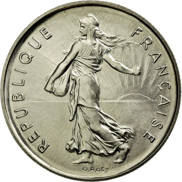 MÜNZE, FRANKREICH, SEMEUSE, 5 Francs, 1983, STGL, Nickel Clad Copper ...